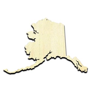 Alaska State Laser Cut Out Unfinished Wood Shape Craft Supply - Etsy