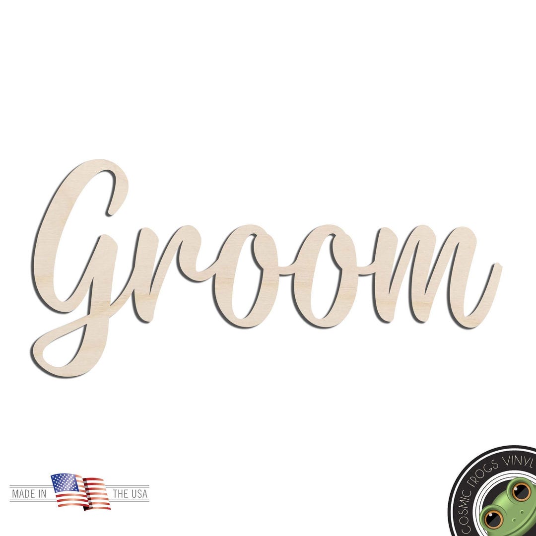 Groom Word Text Laser Cut Out Unfinished Wood Shape Craft Supply - Etsy