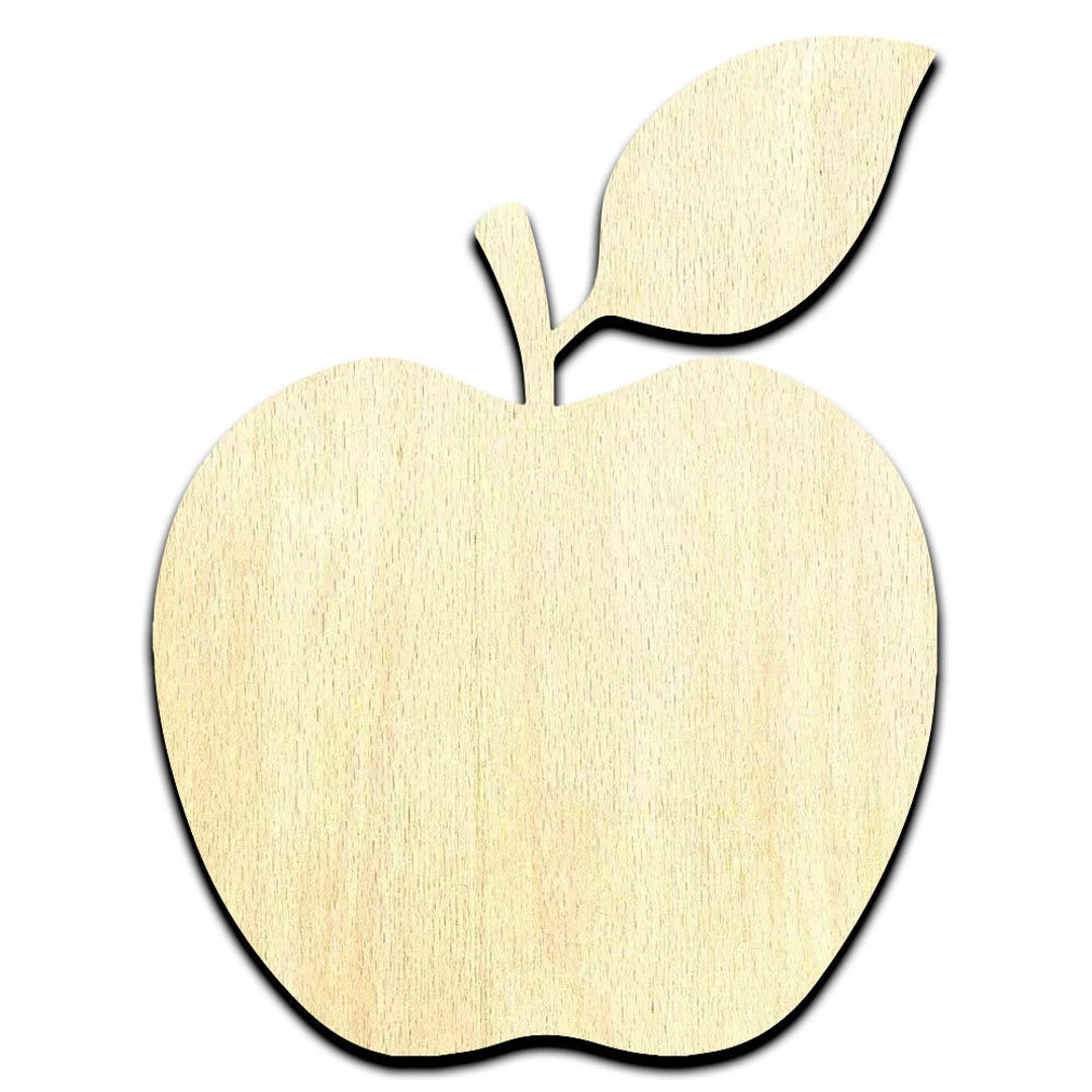 Apple Laser Cut Out Unfinished Wood Shape Craft Supply - Etsy