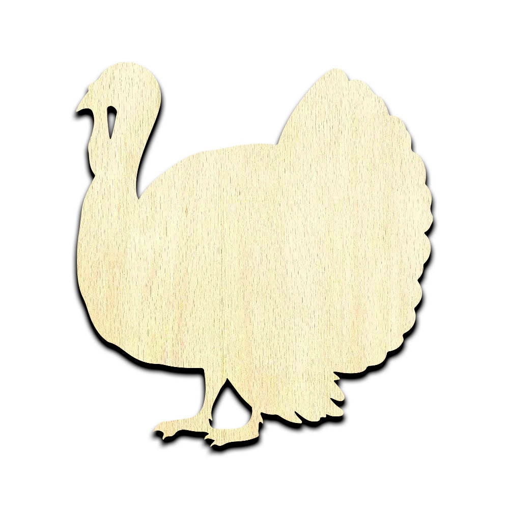 Turkey Laser Cut Out Unfinished Wood Shape Craft Supply | Etsy