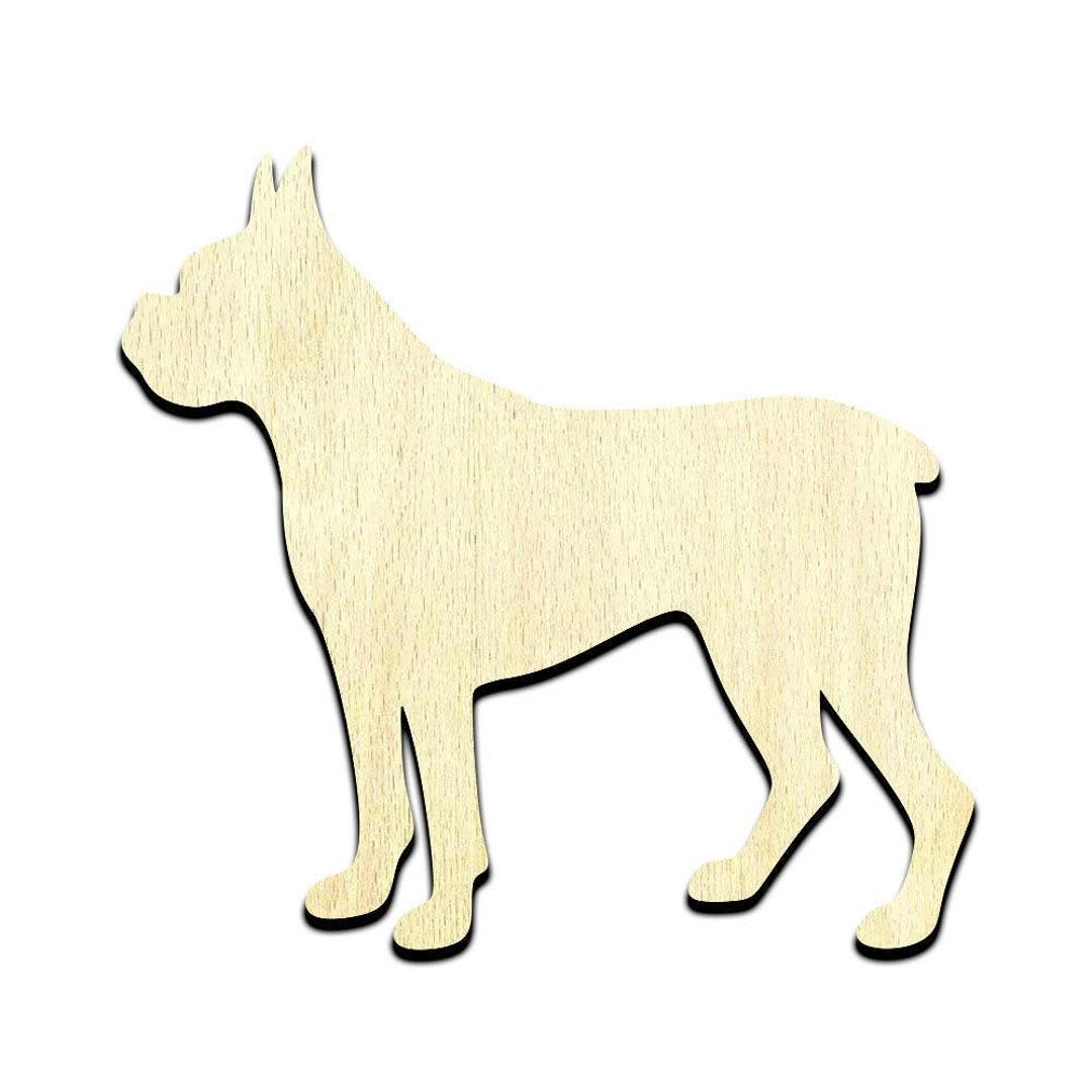 Boxer Dog Puppy Laser Cut Out Unfinished Wood Shape Craft Supply - Etsy