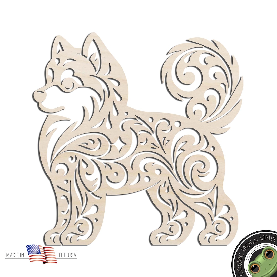 Siberian Husky Mosaic #1 Laser Cut Out Unfinished Wood Shape Craft ...