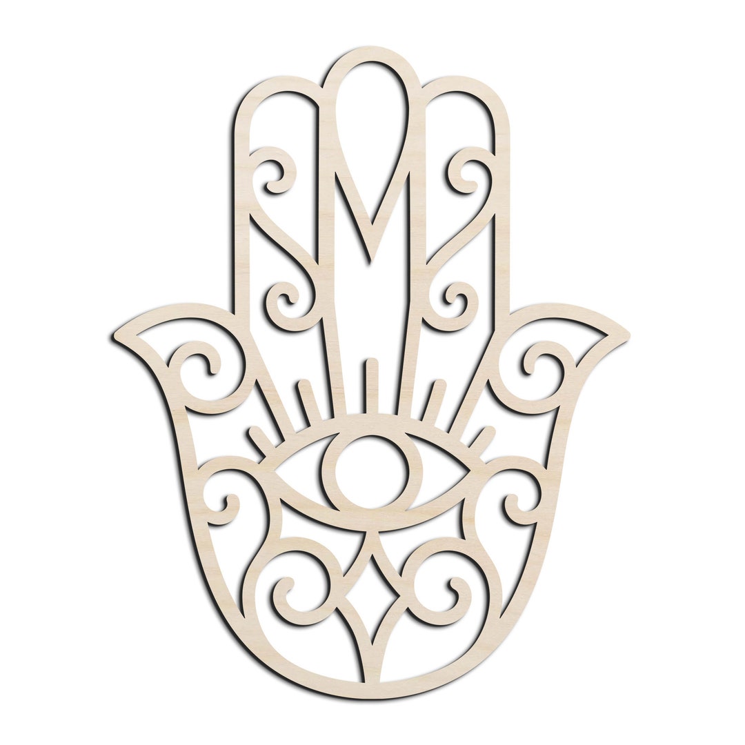 Hamsa 3 Text Laser Cut Out Unfinished Wood Shape Craft Supply - Etsy