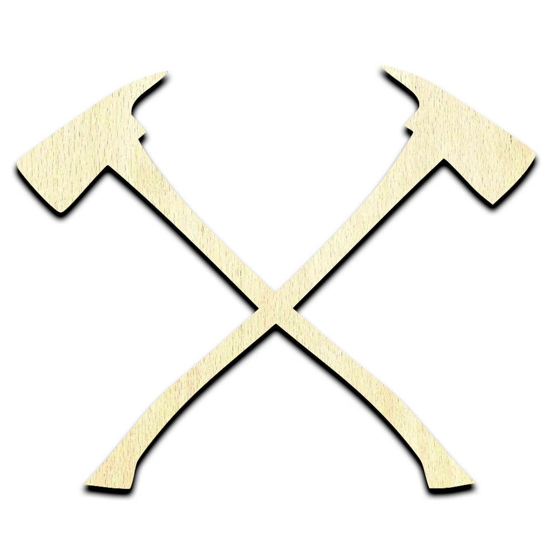 Crossed Axes Axe Laser Cut Out Unfinished Wood Shape Craft Supply - Etsy