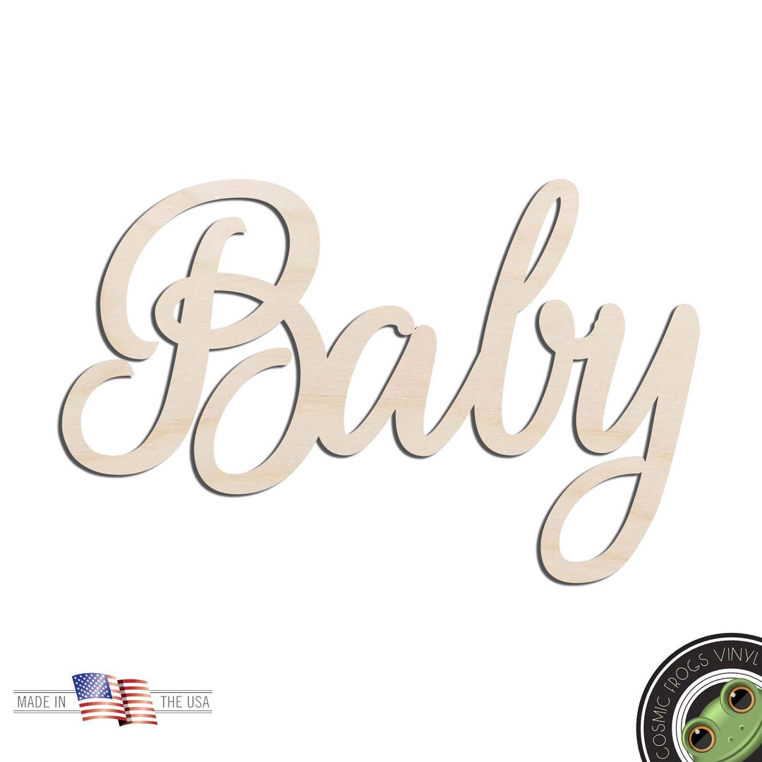 Baby Word Text Laser Cut Out Unfinished Wood Shape Craft Supply - Etsy
