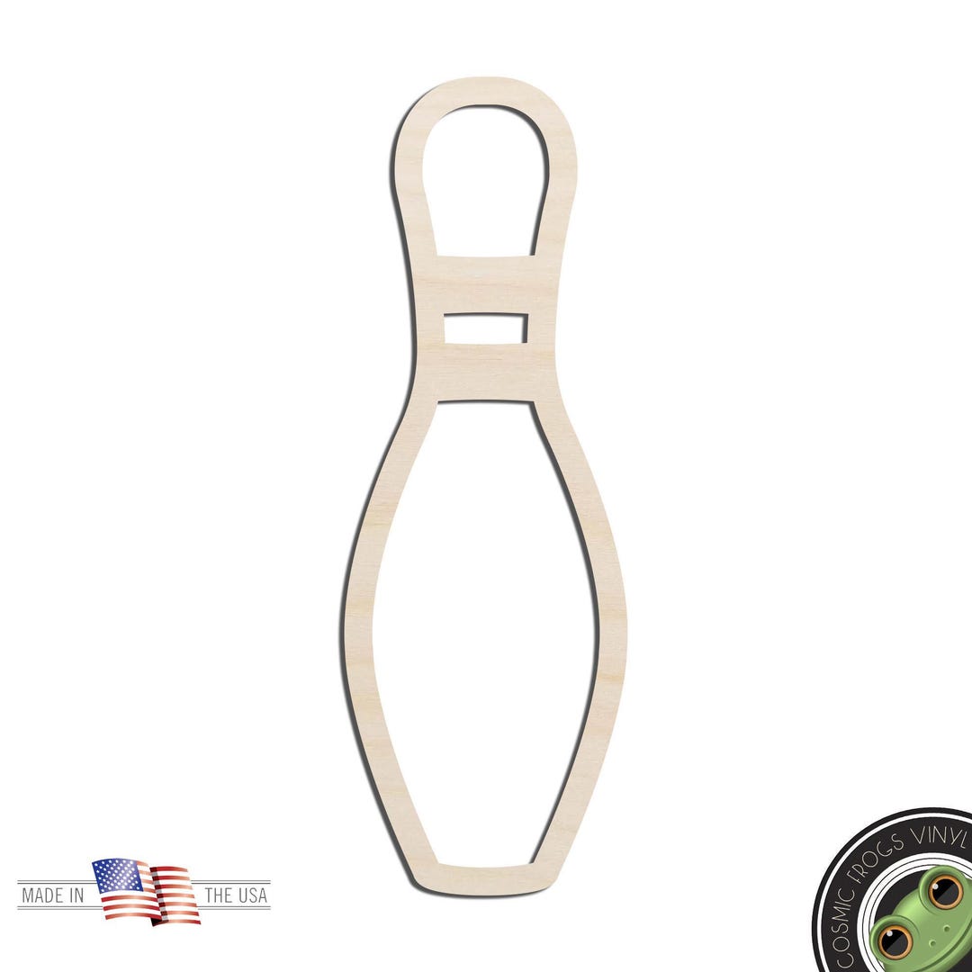 Bowling Pin 1 Outline Laser Cut Out Unfinished Wood Shape Craft Supply ...