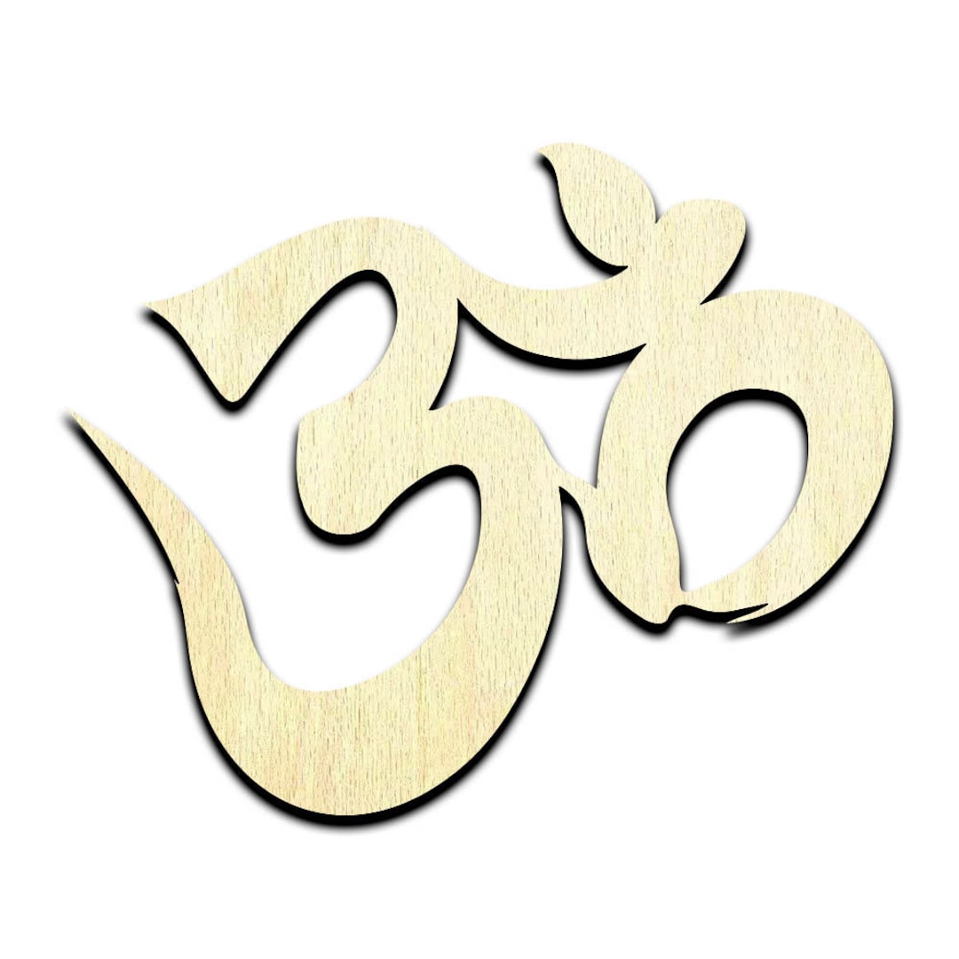 Om Symbol Buddhism Yoga Laser Cut Out Unfinished Wood Shape Craft ...