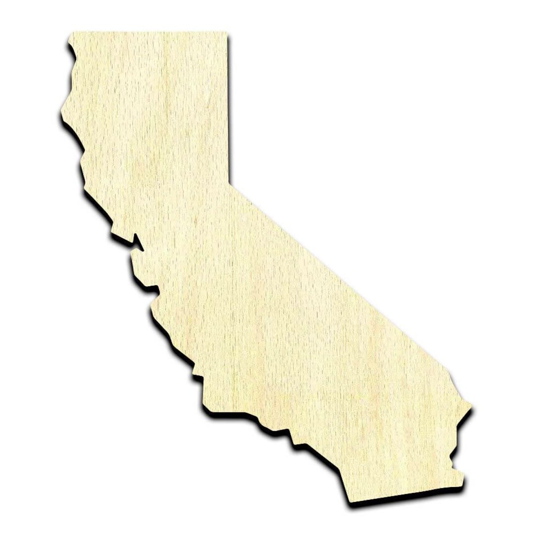 California State Laser Cut Out Unfinished Wood Shape Craft Supply - Etsy