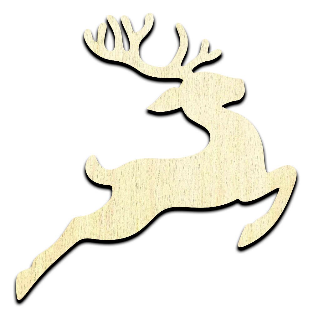 Reindeer 1 Laser Cut Out Unfinished Wood Shape Craft Supply - Etsy