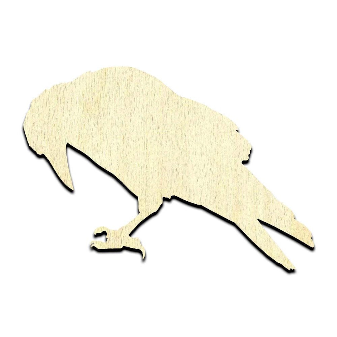 Crow Bird Laser Cut Out Unfinished Wood Shape Craft Supply - Etsy