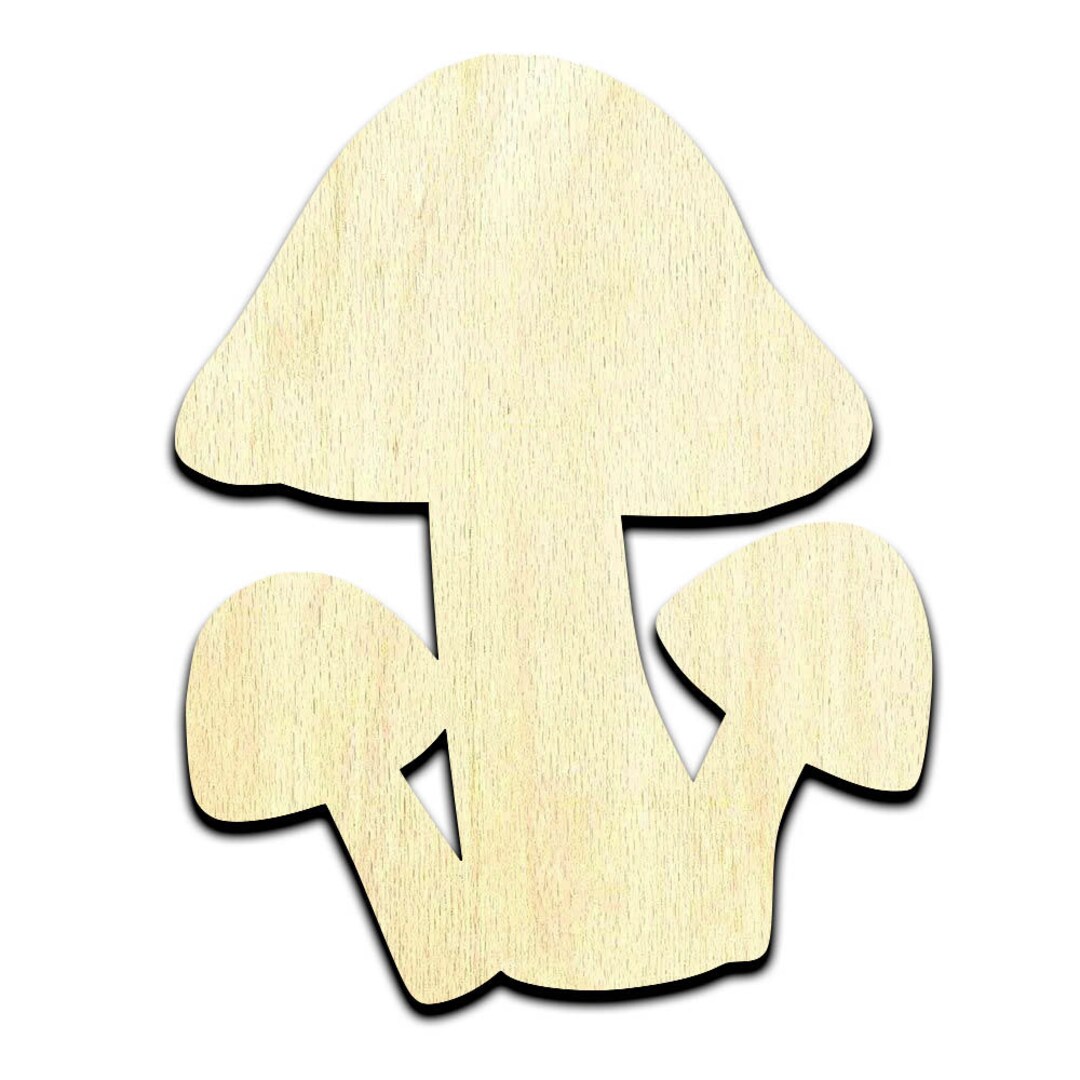 Mushroom 2 Laser Cut Out Unfinished Wood Shape Craft Supply - Etsy