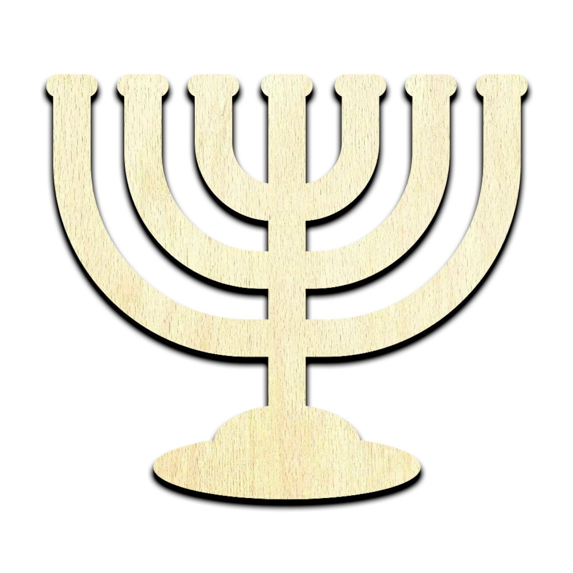 Menorah Laser Cut Out Unfinished Wood Shape Craft Supply - Etsy