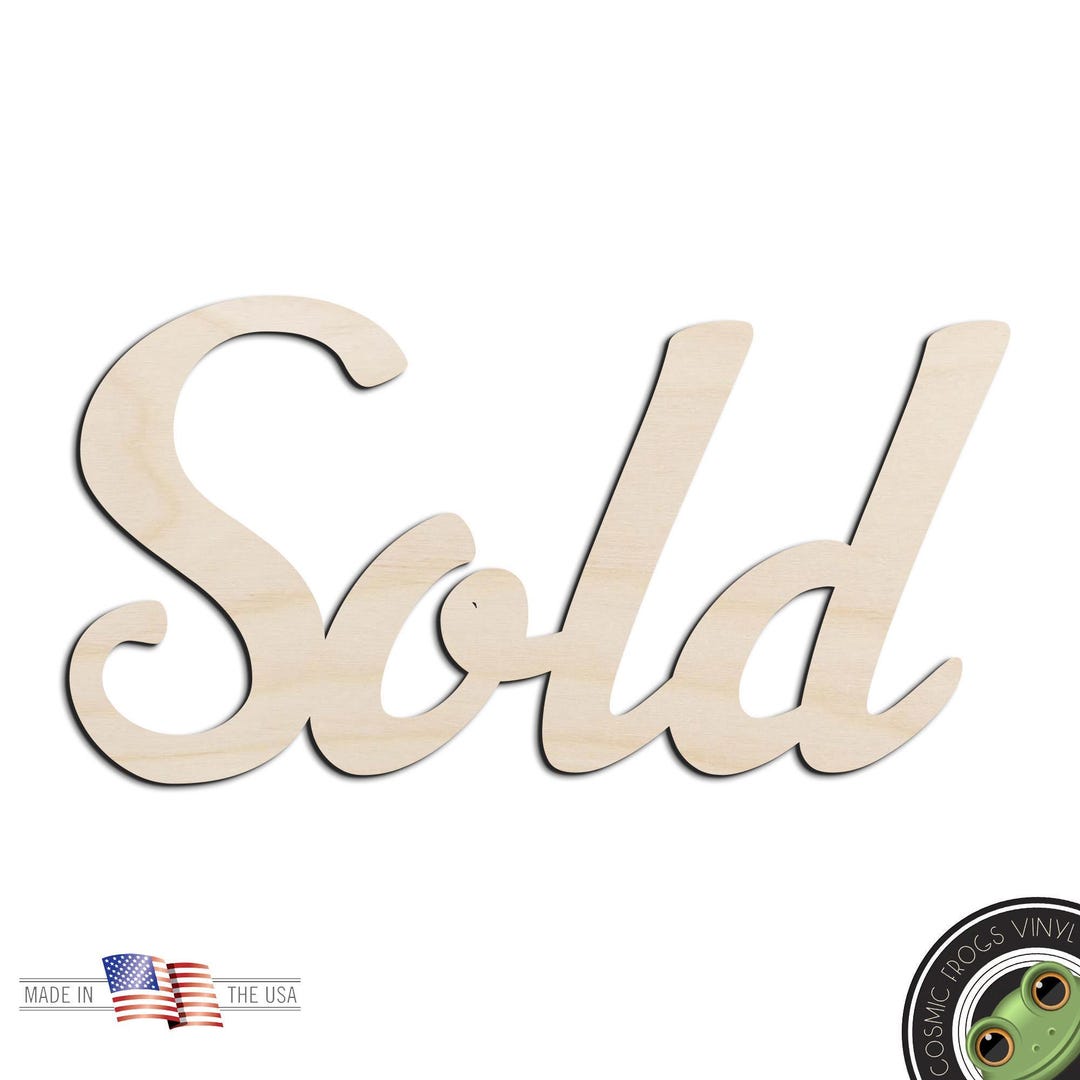 Sold Word Text Laser Cut Out Unfinished Wood Shape Craft Supply - Etsy