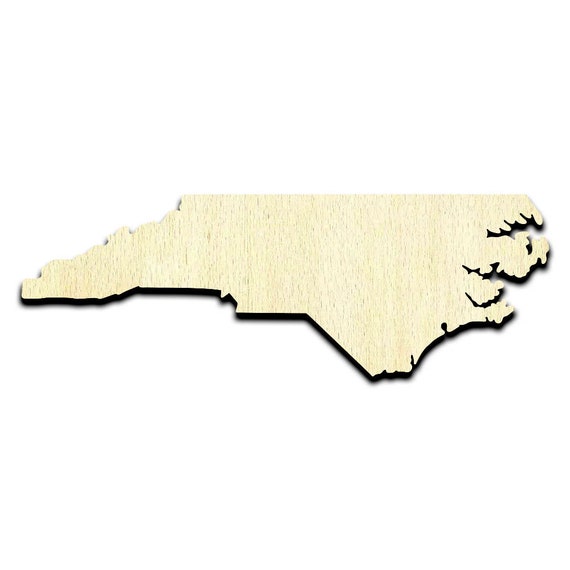North Carolina State Laser Cut Out Unfinished Wood Shape Craft | Etsy