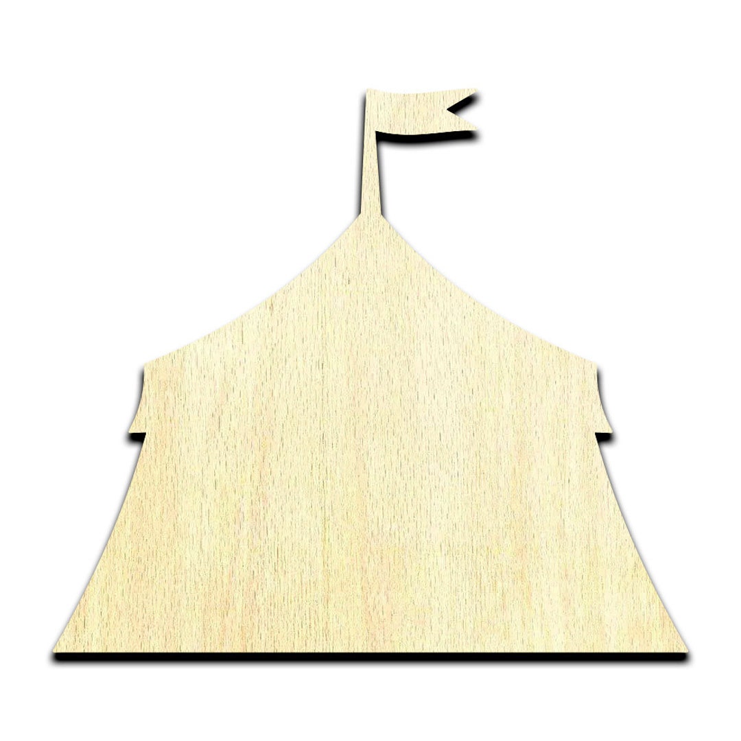 Circus Tent Laser Cut Out Unfinished Wood Shape Craft Supply - Etsy