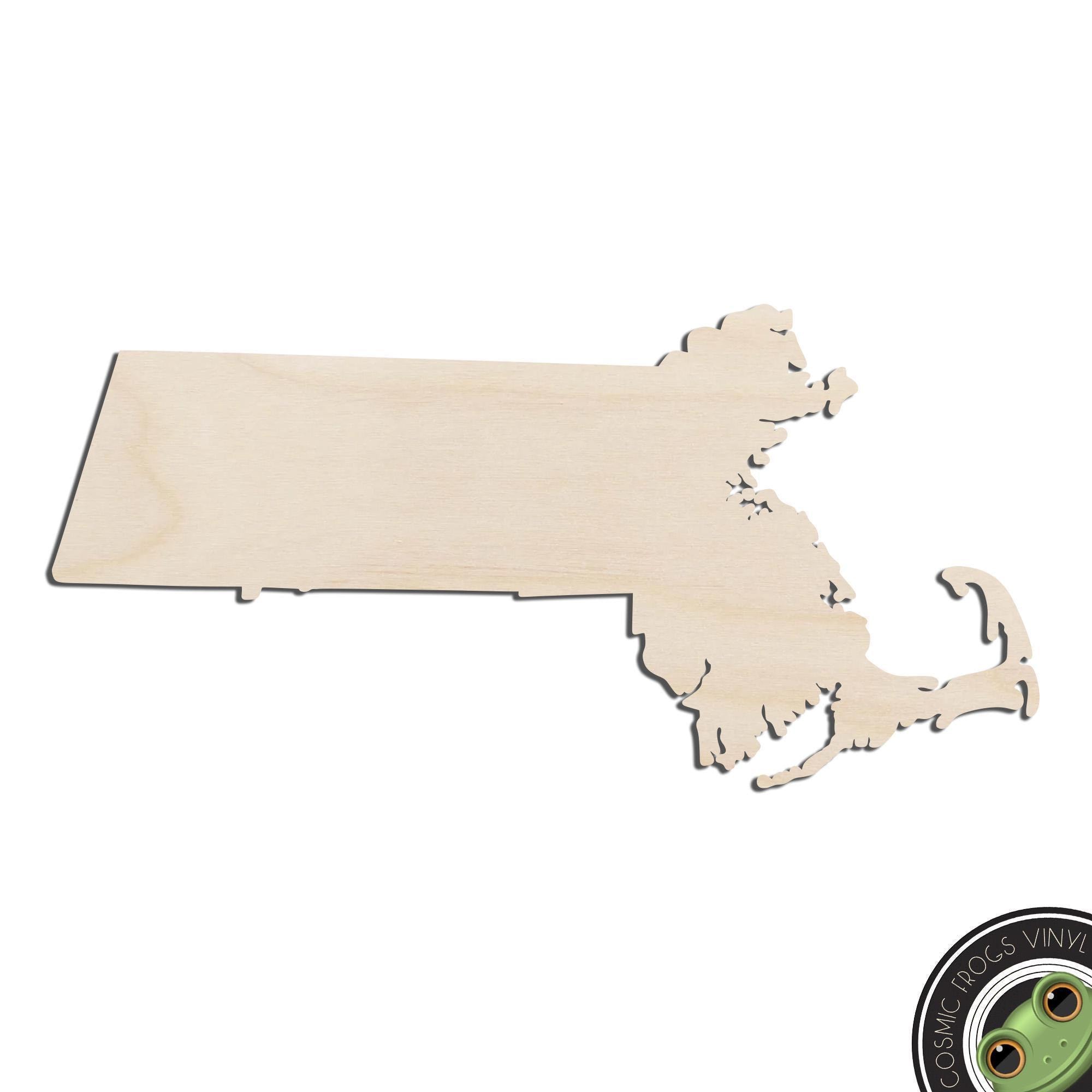 Massachusetts State Laser Cut Out Unfinished Wood Shape Craft Supply - Etsy