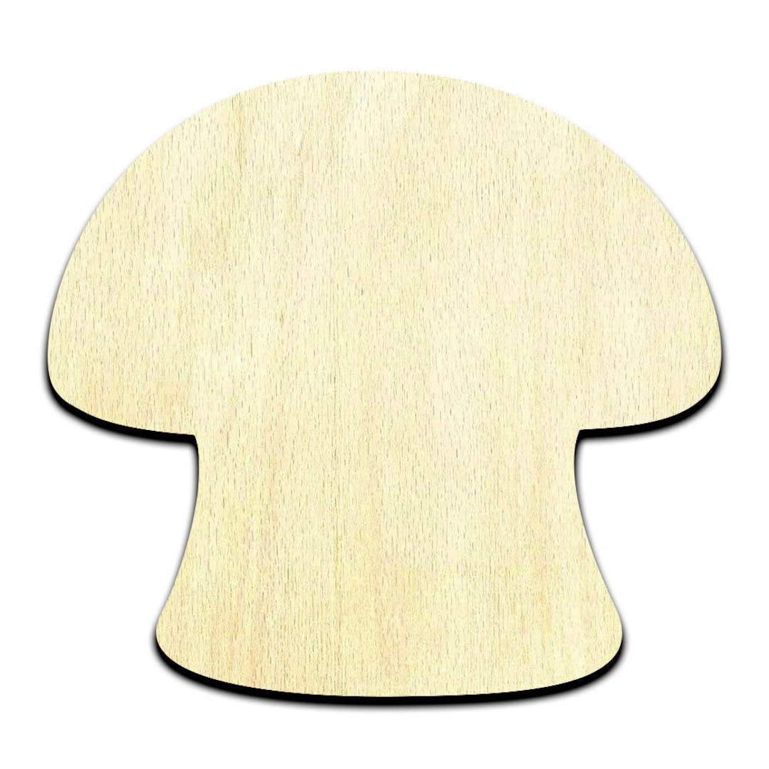 Mushroom #1 Laser Cut Out Unfinished Wood Shape Craft Supply - Etsy