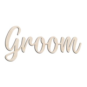 Groom Word Text Laser Cut Out Unfinished Wood Shape Craft Supply - Etsy