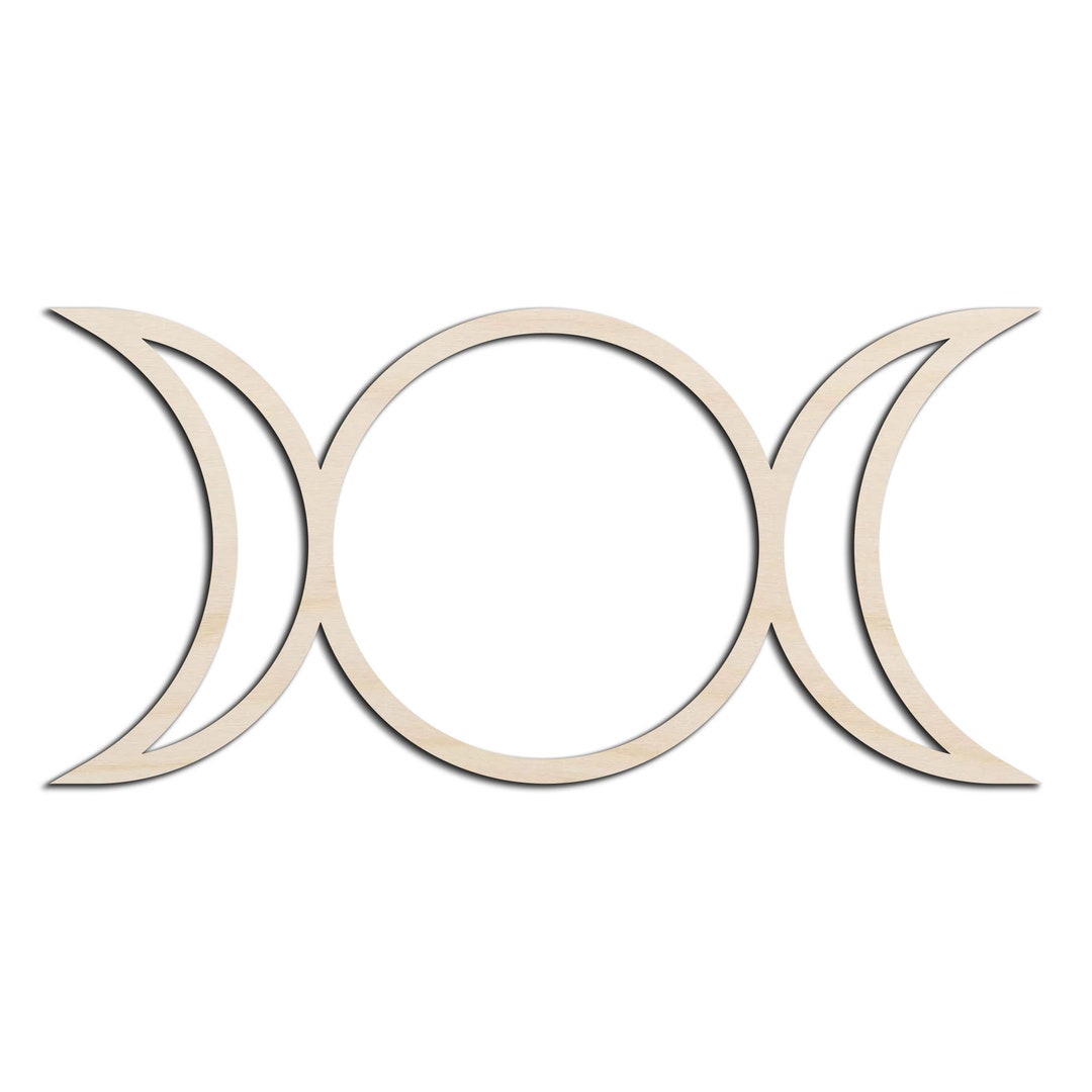 Triple Goddess 3 Moons Outline Witchcraft Pagan Wicca Laser Cut Out ...