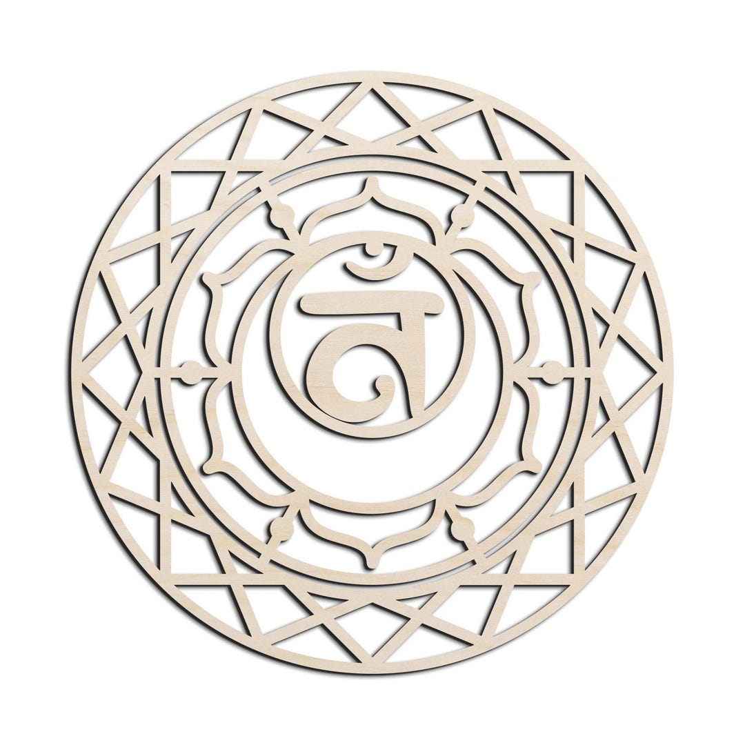 Sacral Chakra Svadhisthana Laser Cut Out Unfinished Wood Shape Craft ...