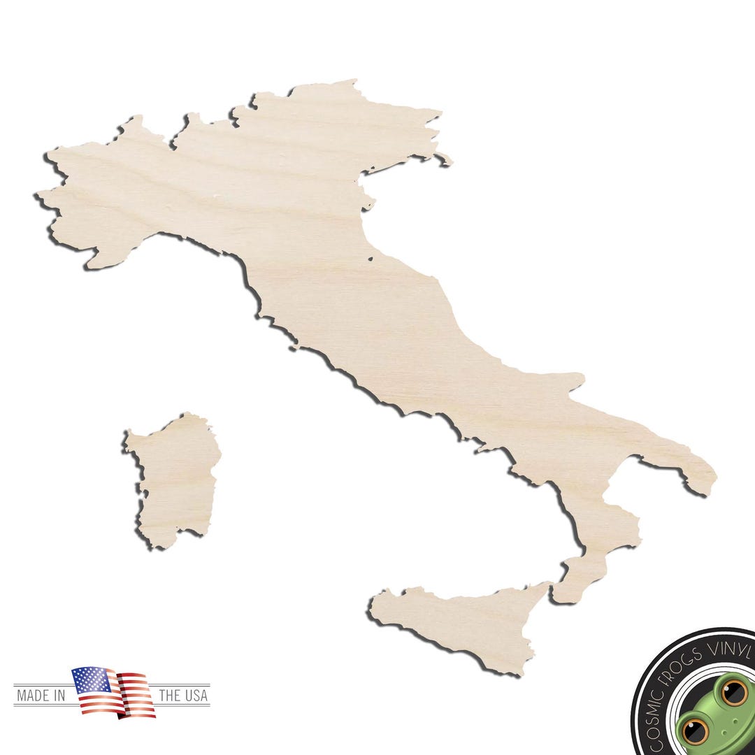 Italy Country Laser Cut Out Unfinished Wood Shape Craft - Etsy
