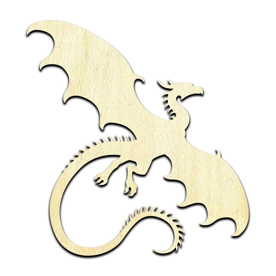 Dragon 7 Laser Cut Out Unfinished Wood Shape Craft Supply - Etsy