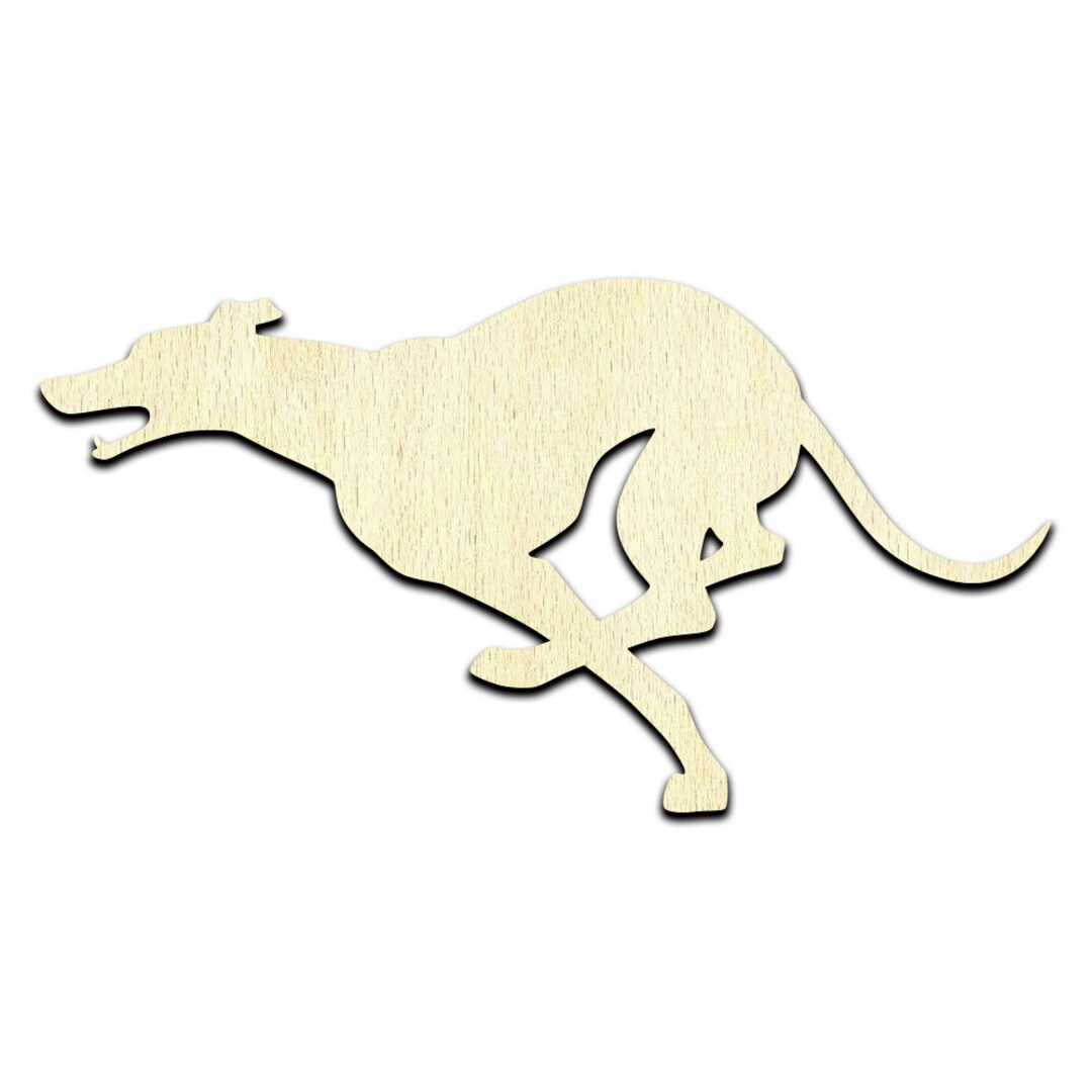 Greyhound Dog Puppy 3 Laser Cut Out Unfinished Wood Shape Craft Supply ...