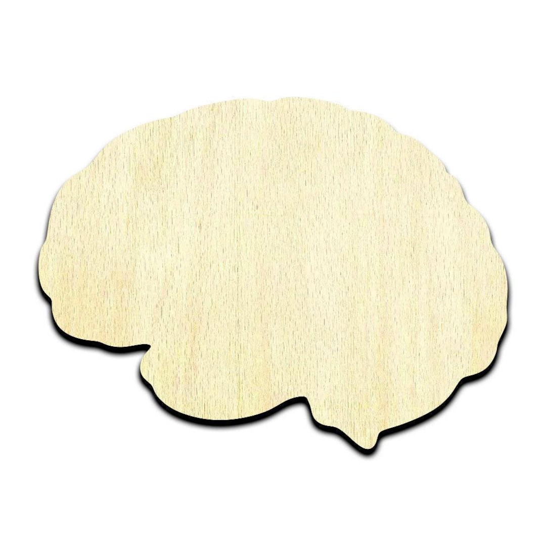 Brain Laser Cut Out Unfinished Wood Shape Craft Supply - Etsy