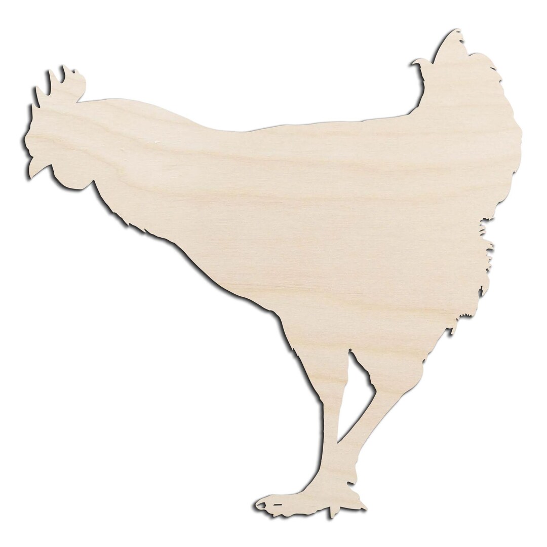 Chicken #2 Laser Cut Out Unfinished Wood Shape Craft Supply - Etsy