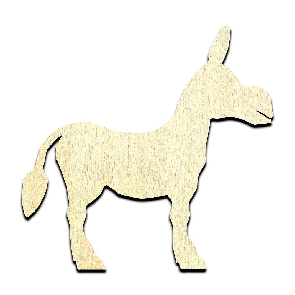 Donkey Laser Cut Out Unfinished Wood Shape Craft Supply | Etsy