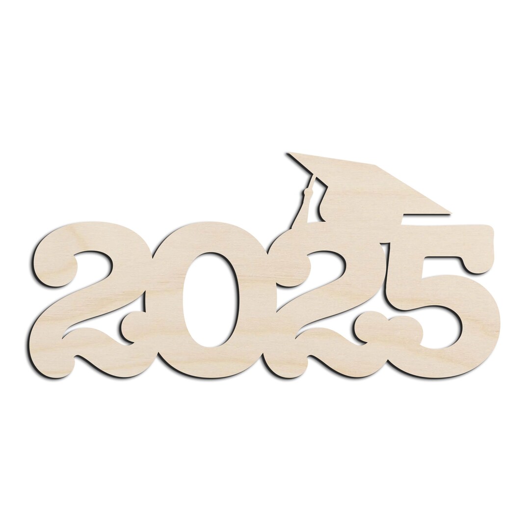2025 Graduation Cap Laser Cut Out Unfinished Wood Shape Craft Supply - Etsy