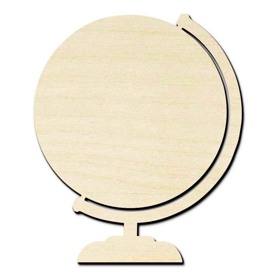 Globe Laser Cut Out Unfinished Wood Shape Craft - Etsy