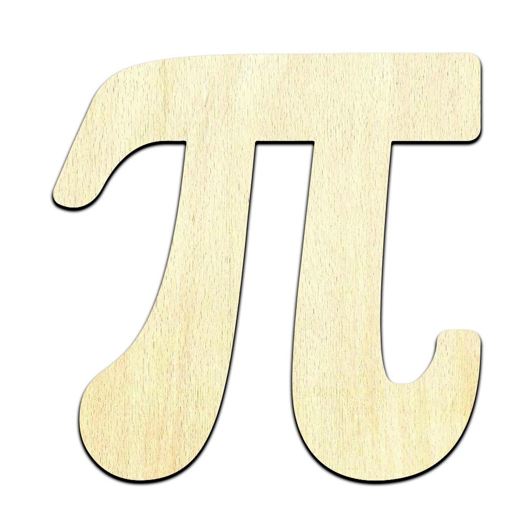Pi Symbol Laser Cut Out Unfinished Wood Shape Craft Supply - Etsy