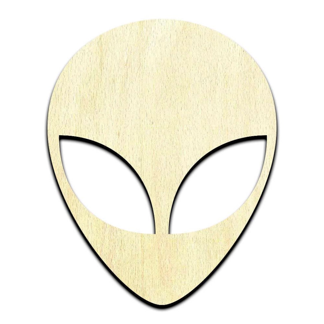 Alien Head Laser Cut Out Unfinished Wood Shape Craft Supply - Etsy