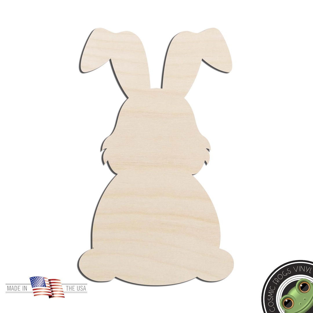 Bunny Floppy Ear #2 Easter Bunny Laser Cut Out Unfinished Wood Shape ...
