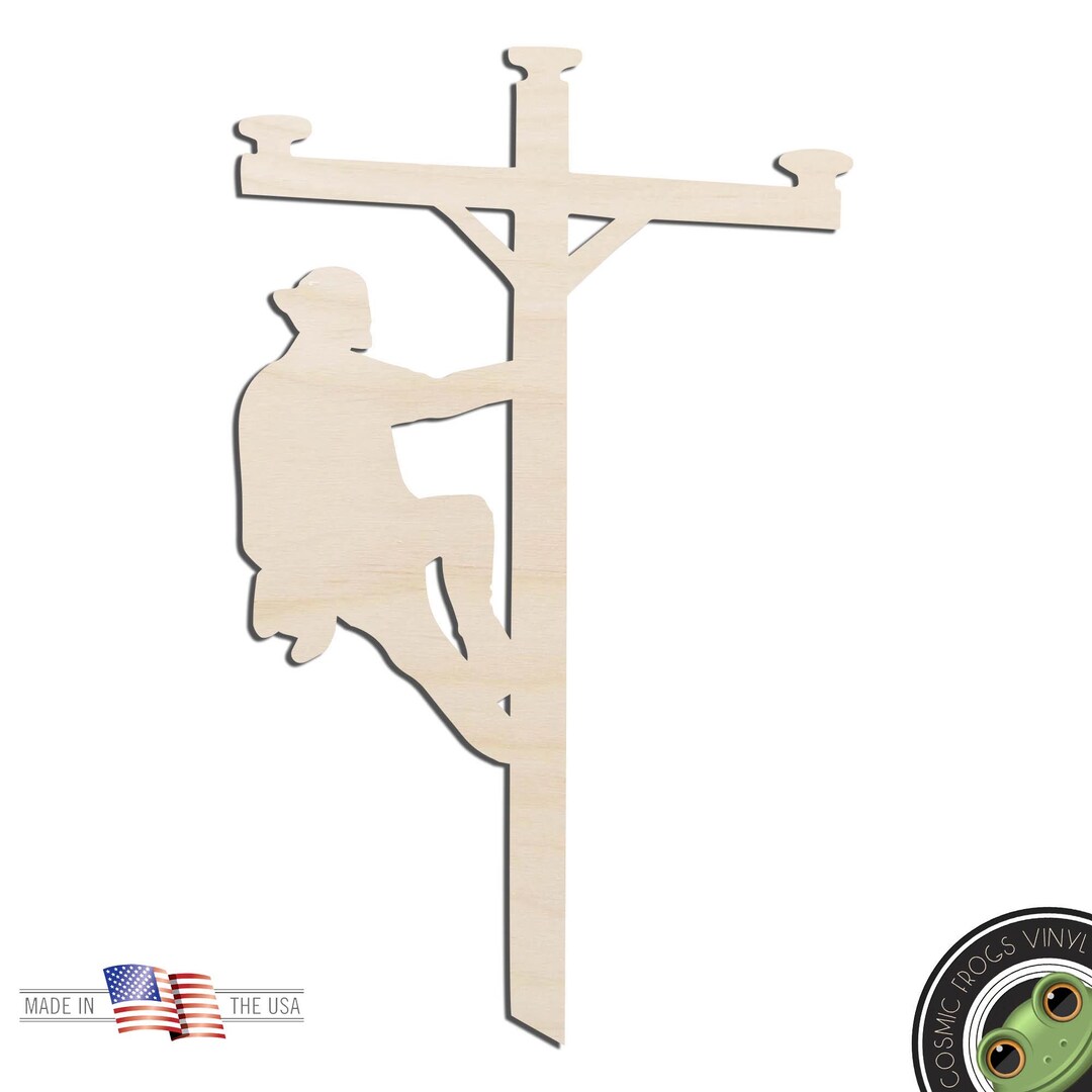 Lineman Linemen Laser Cut Out Unfinished Wood Shape Craft Supply - Etsy