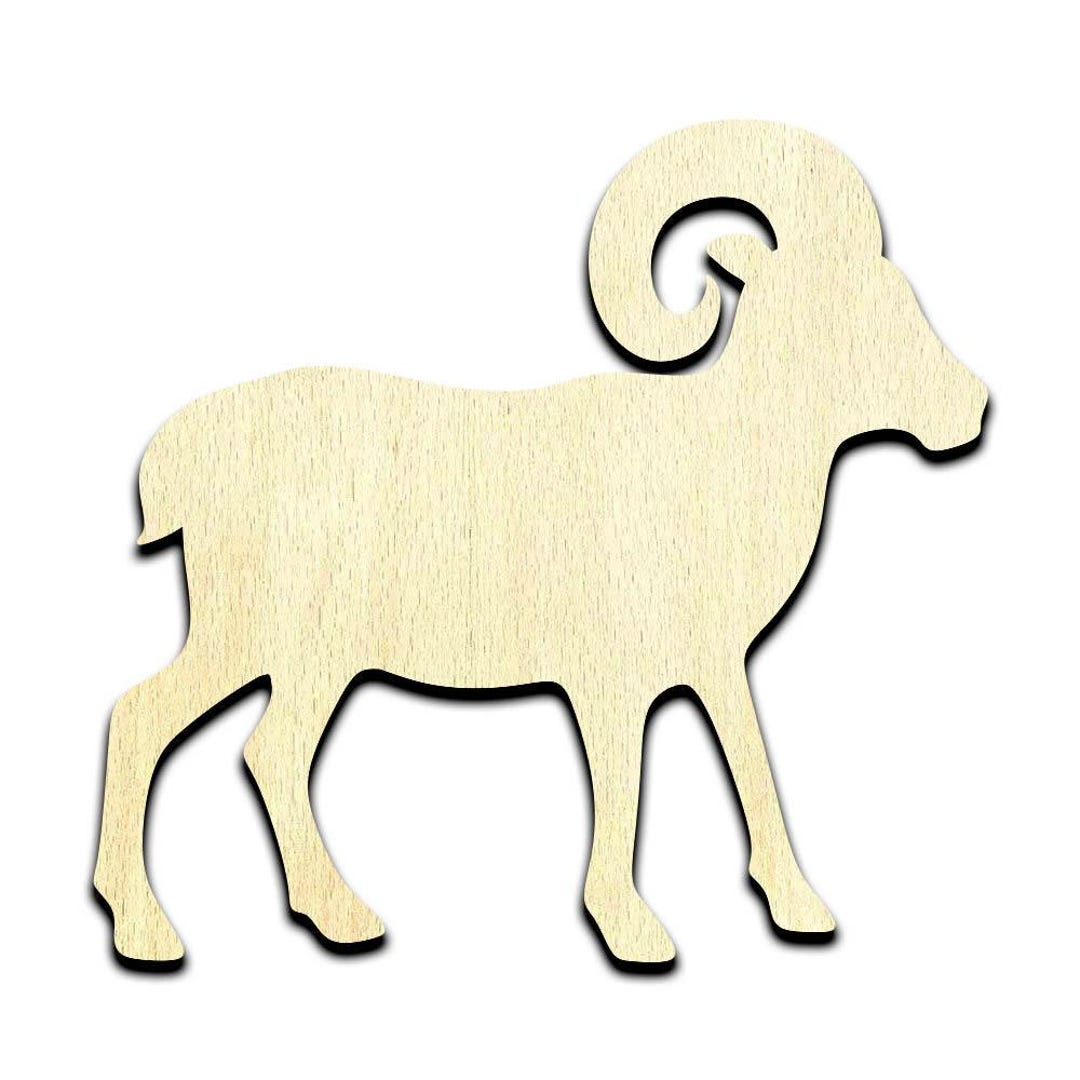 Ram Laser Cut Out Unfinished Wood Shape Craft Supply - Etsy