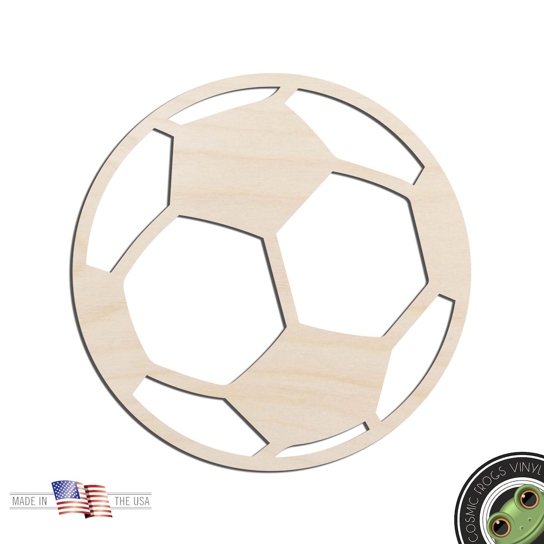 Soccer Ball Laser Cut Out Unfinished Wood Shape Craft Supply - Etsy