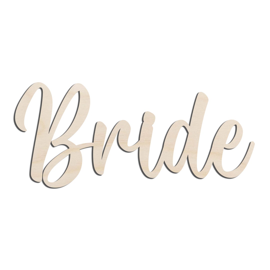 Bride Word Text Laser Cut Out Unfinished Wood Shape Craft Supply - Etsy