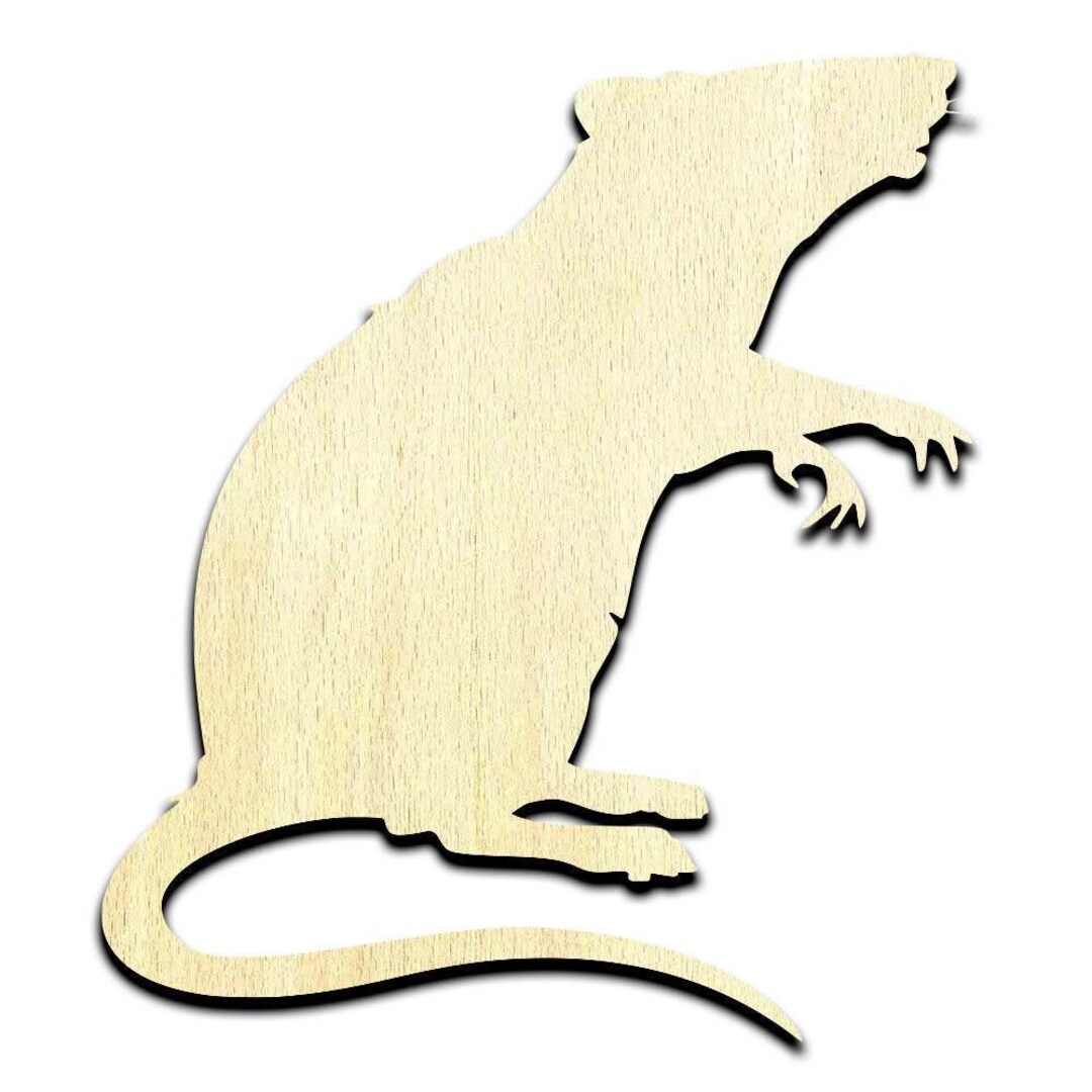 Rat Laser Cut Out Unfinished Wood Shape Craft Supply - Etsy
