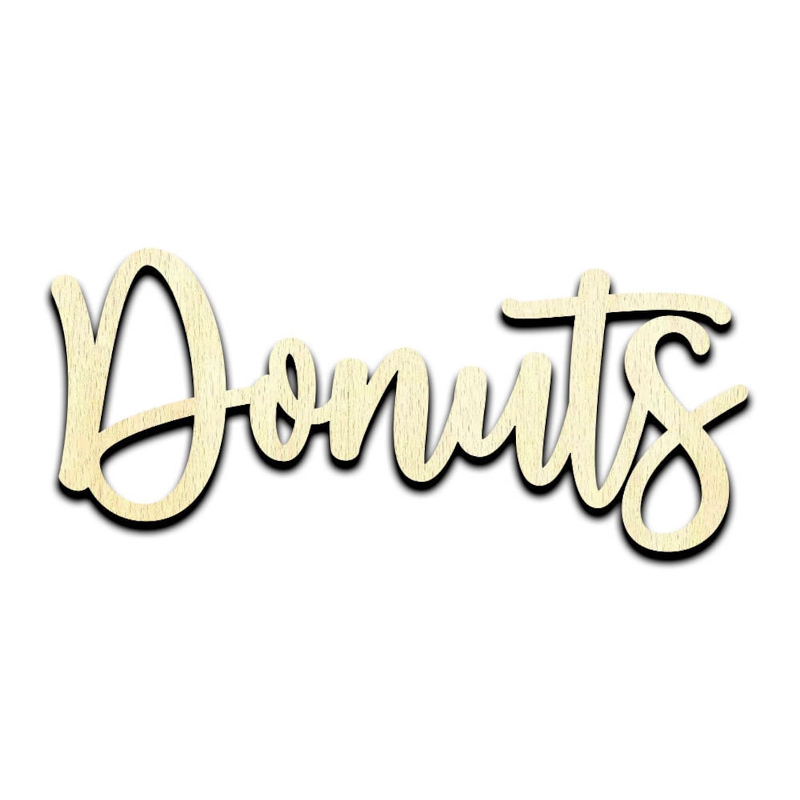 Donuts Word Text Laser Cut Out Unfinished Wood Shape Craft - Etsy