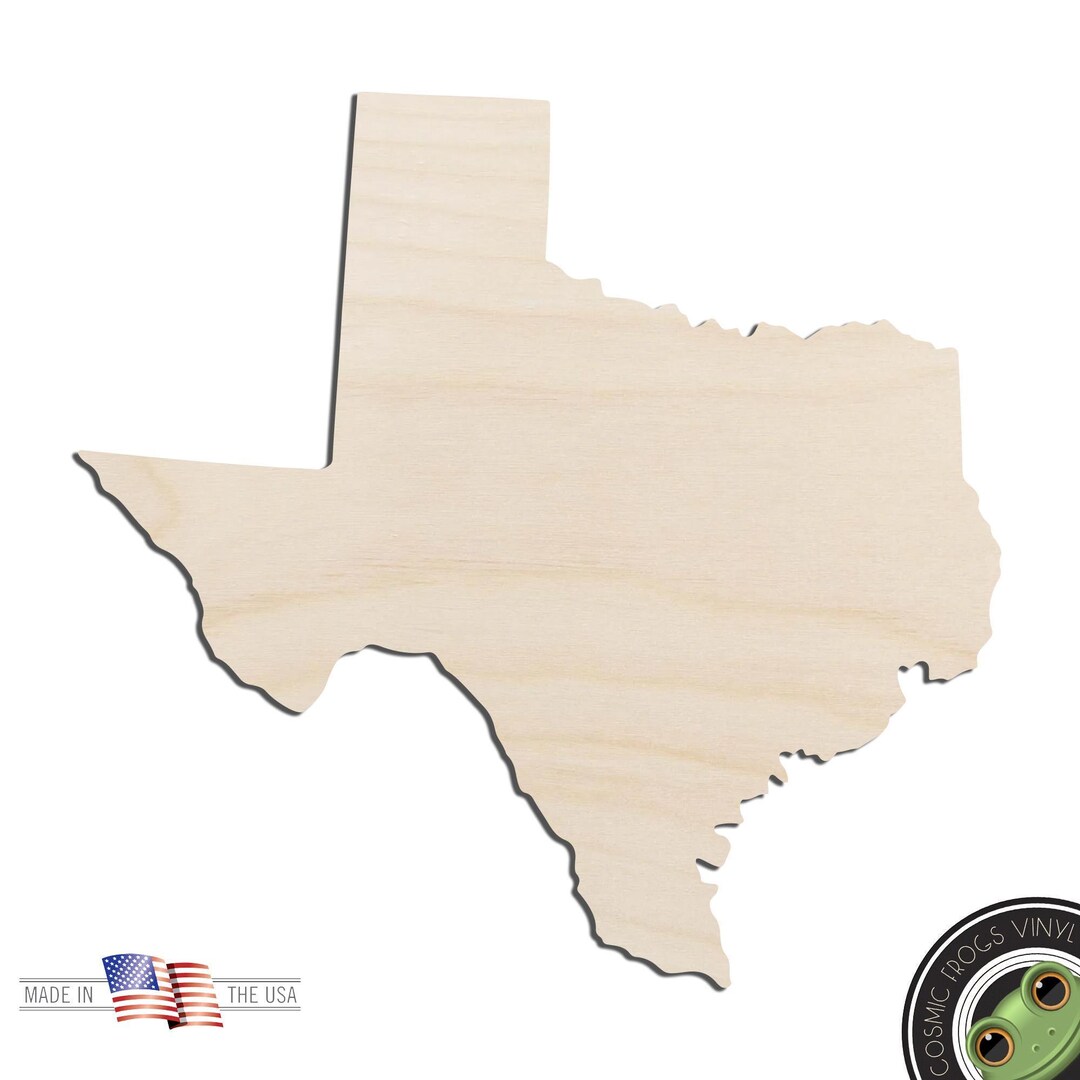 Texas State Laser Cut Out Unfinished Wood Shape Craft Supply - Etsy