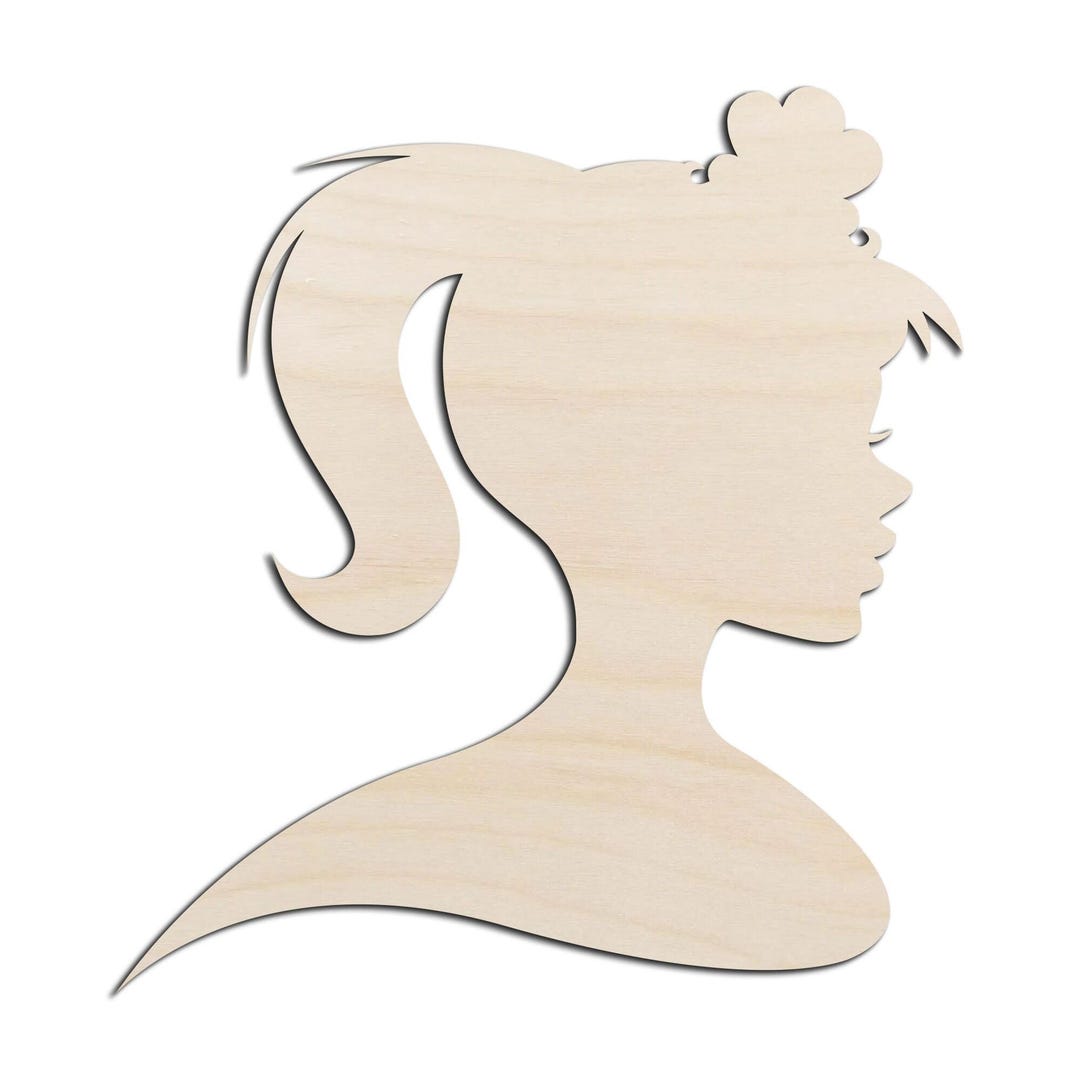Princess Headshot Laser Cut Out Unfinished Wood Shape Craft Supply - Etsy