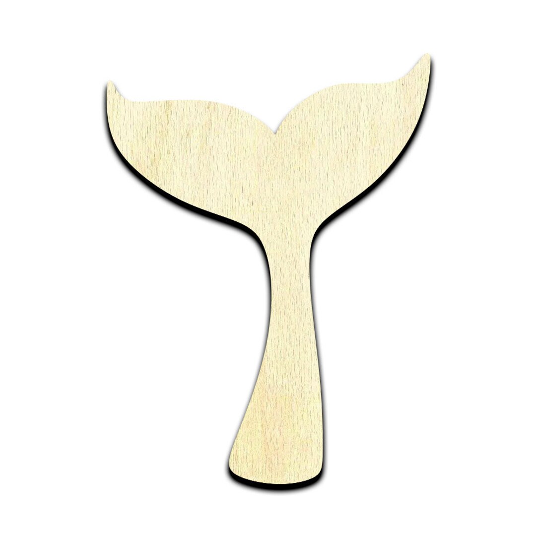 Whale Tail Laser Cut Out Unfinished Wood Shape Craft - Etsy