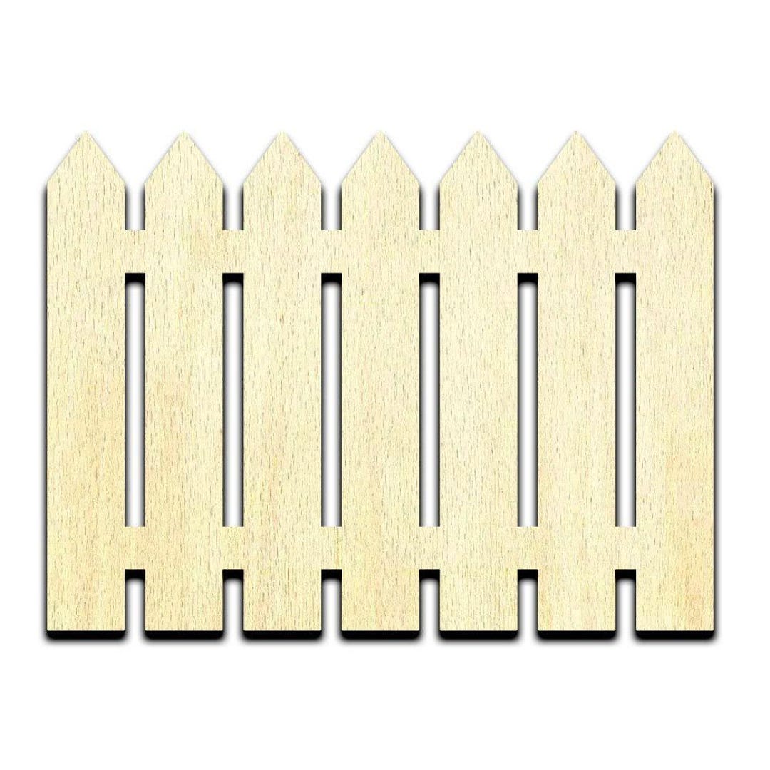 Picket Fence Laser Cut Out Unfinished Wood Shape Craft Supply - Etsy