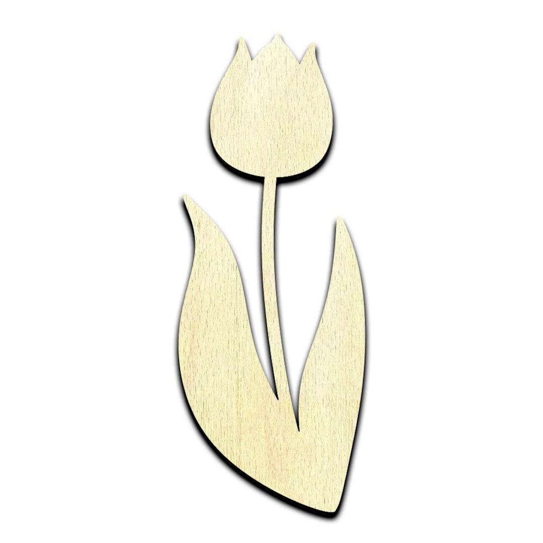 Tulip Flower Laser Cut Out Unfinished Wood Shape Craft Supply - Etsy