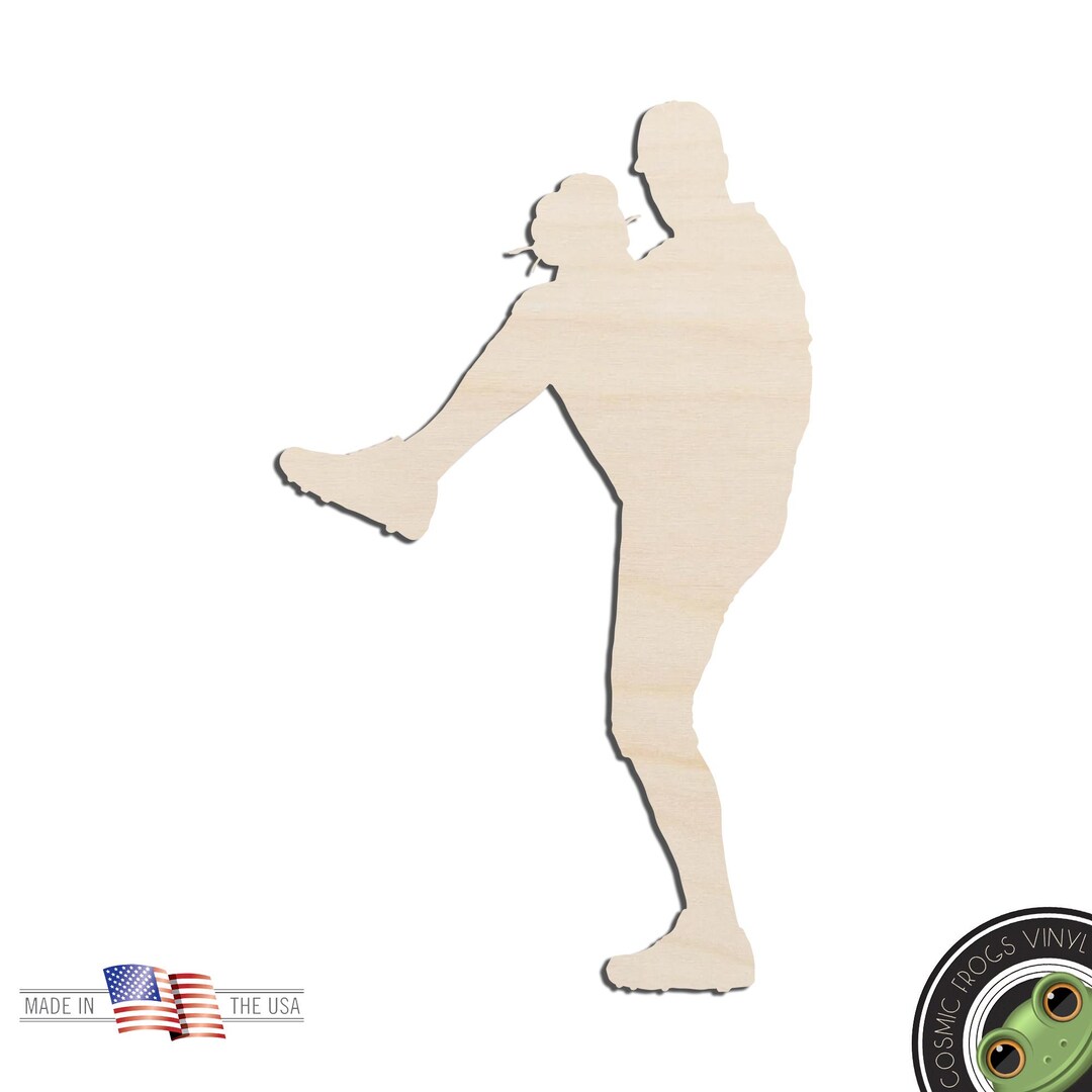 Baseball Player #2 Pitcher Laser Cut Out Unfinished Wood Shape Craft ...