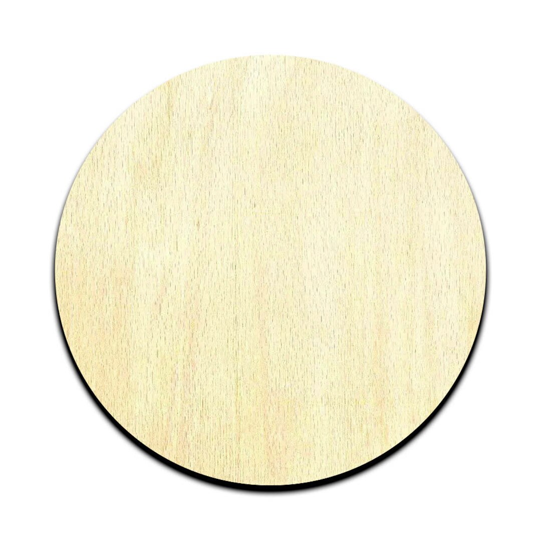 Circle Laser Cut Out Unfinished Wood Shape Craft Supply - Etsy