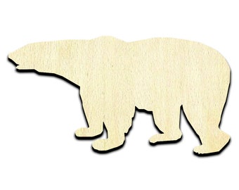 Polar Bear Laser Cut Out Unfinished Wood Shape Craft Supply BER6 - Etsy