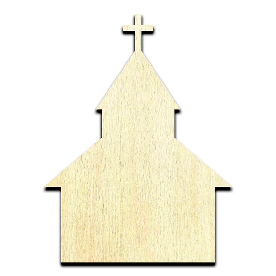 Church Building Laser Cut Out Unfinished Wood Shape Craft - Etsy